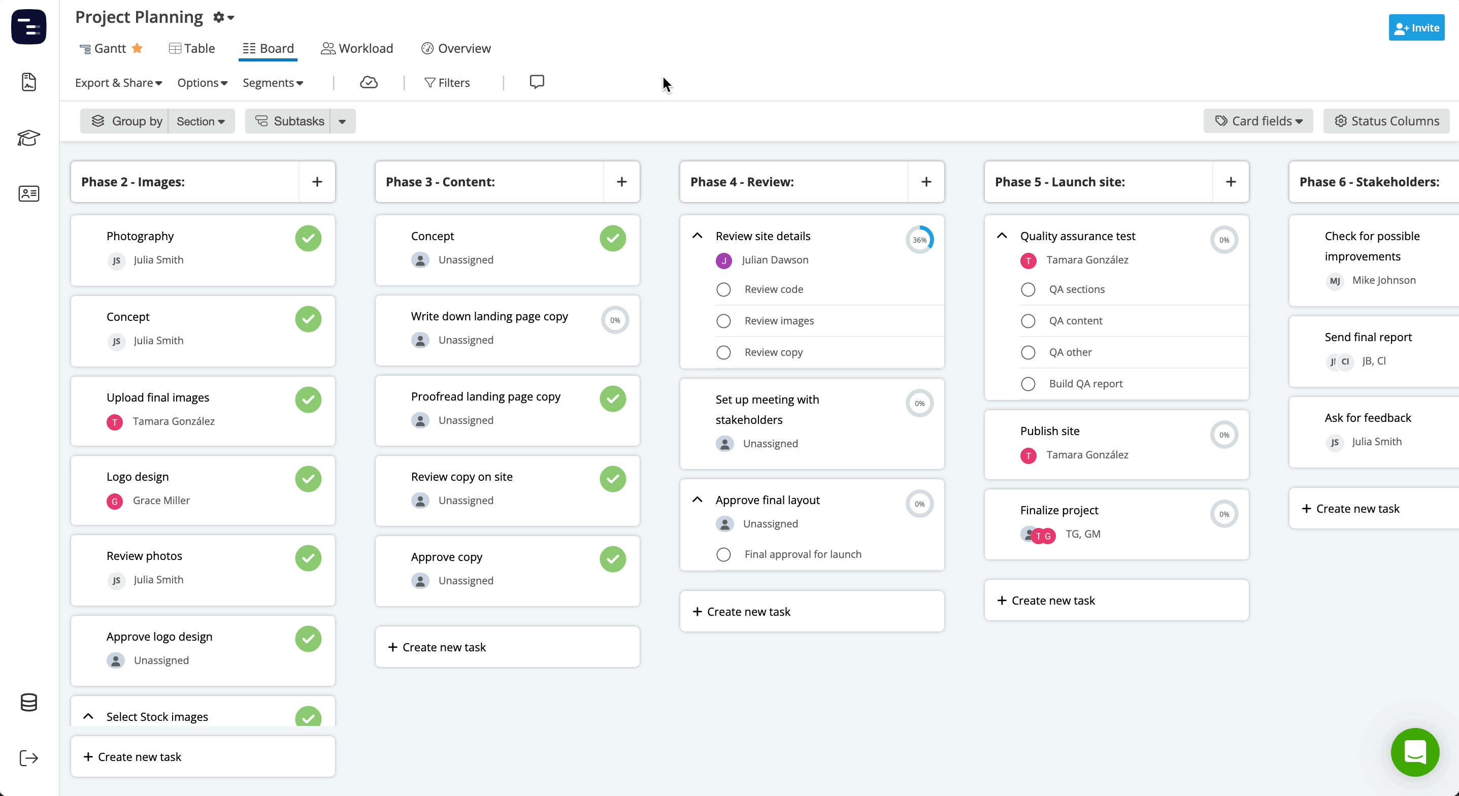 Instagantt Board View | Visual Task & Project Management